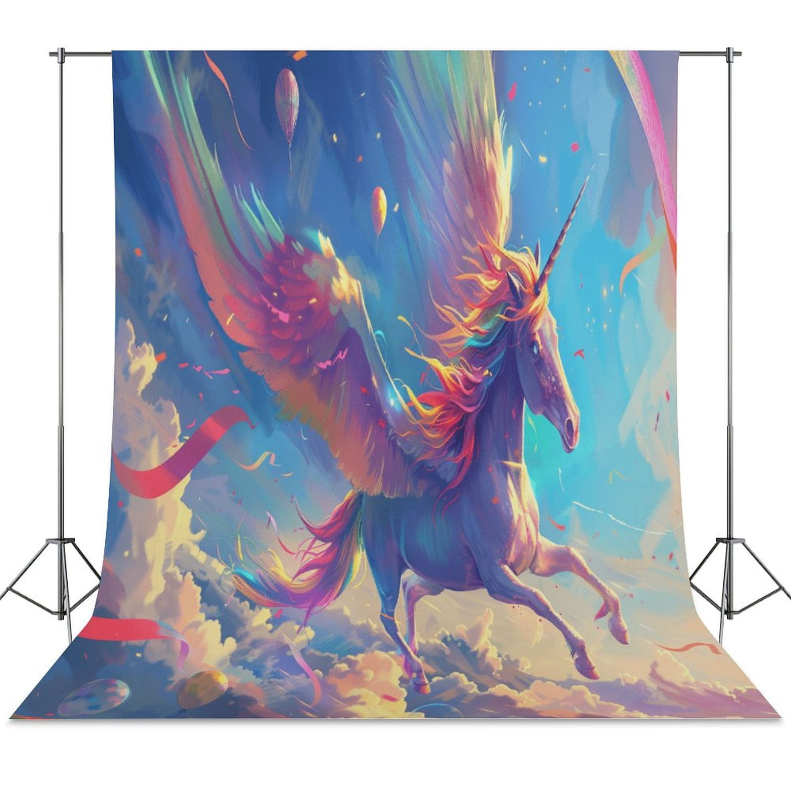 Rainbow Horse with Wings Backdrop Background for Photography Photo ...