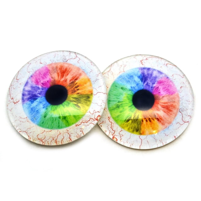 Rainbow Human Inspired Glass Eyes with Whites - Walmart.com