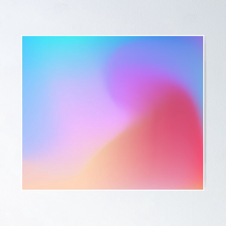 Rainbow Ice cream Gradient UNFRAMED Poster, 18x24 - Walmart.com