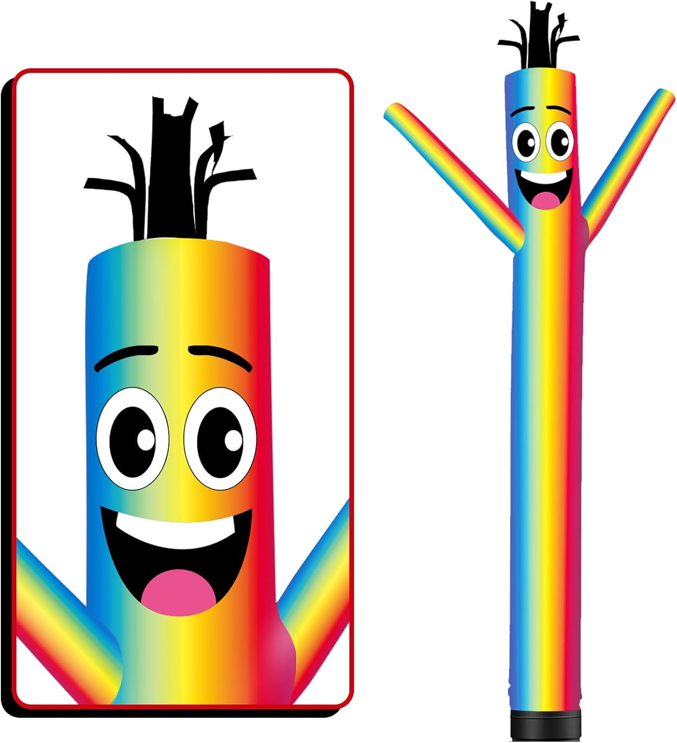 Rainbow Inflatable Tube Man ，Wacky Wavy Dancing Guy for Outdoor ...