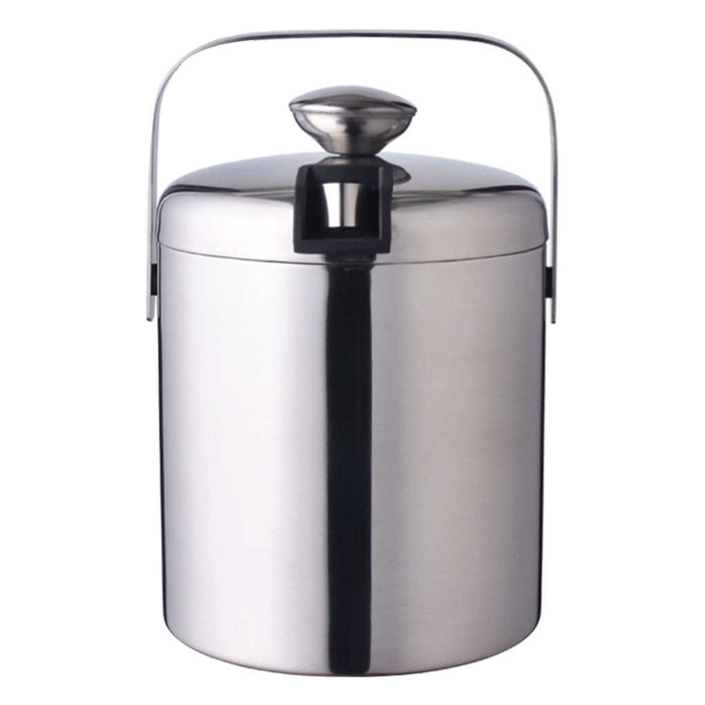 Rainbow Insulated Double Wall Ice Bucket with Tong and Ice Tong and Ice ...