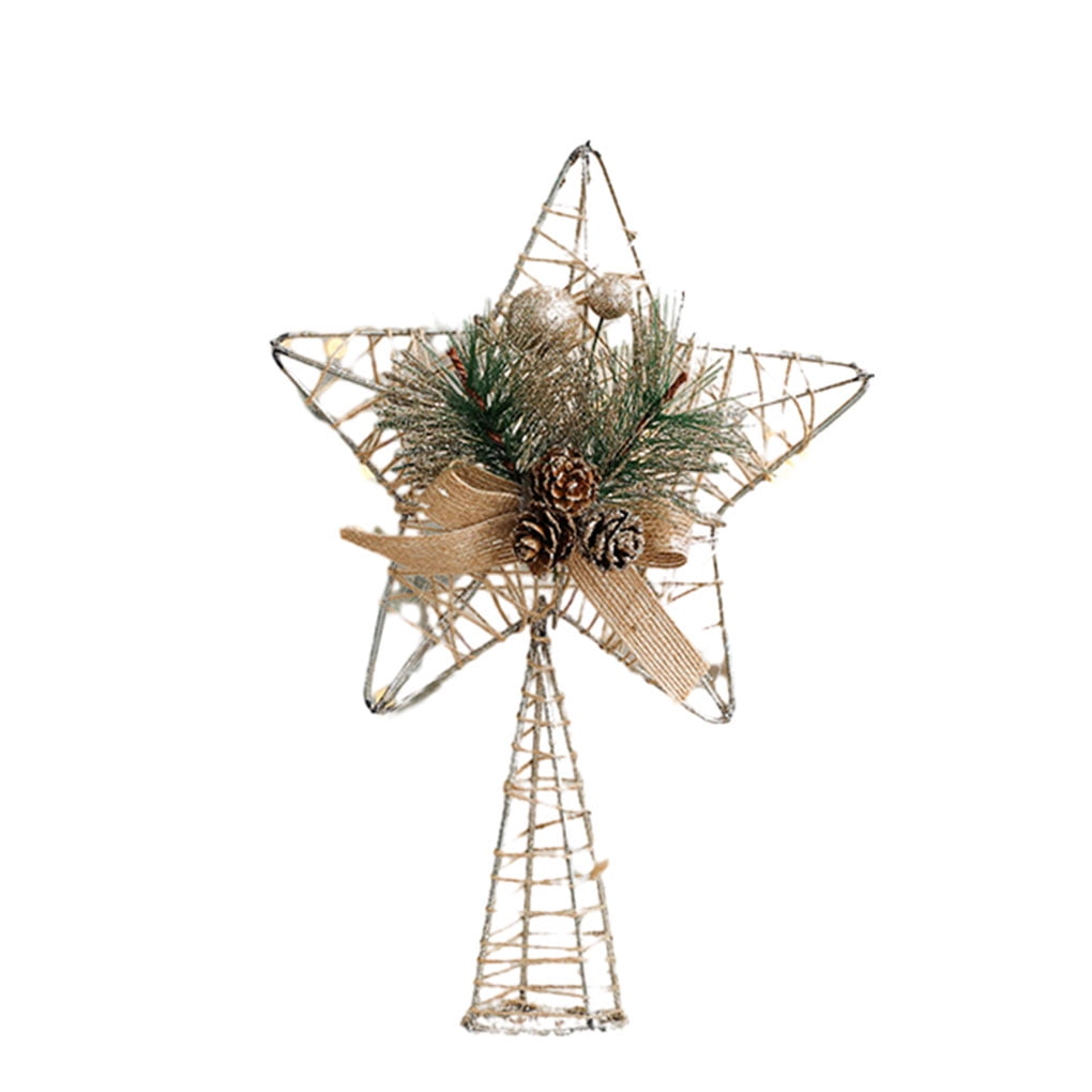 Rainbow Iron Sparkling Metal Glitter Star For Christmas Tree ...