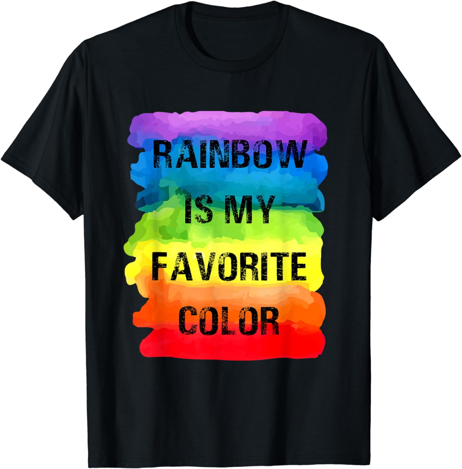 Rainbow Is My Favorite Color Design T-Shirt - Walmart.com
