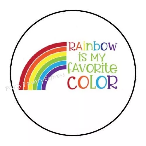 Rainbow Is My Favorite Color Sticker Party Favor Envelope Seals Labels ...