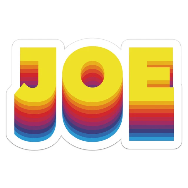 Rainbow Joe Name Sticker Phone Decal Water Bottle Stickers Car Decals ...