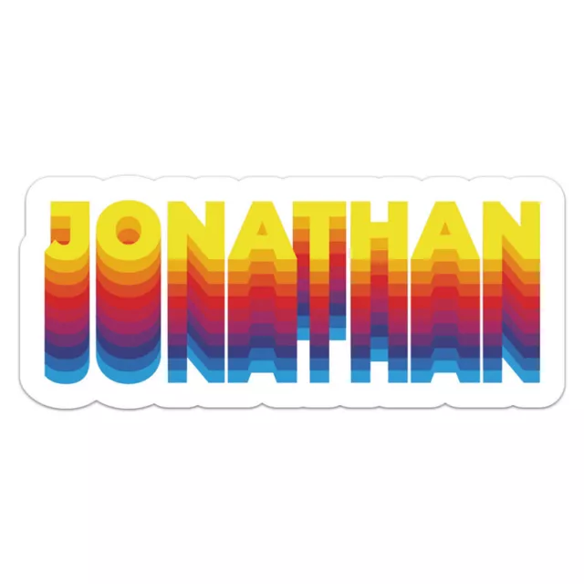 Rainbow Jonathan Name Sticker Phone Decal Water Bottle Stickers Car ...