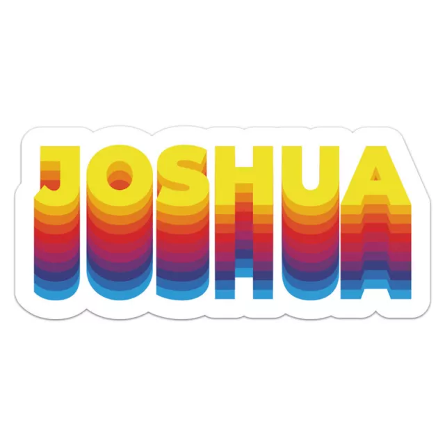 Rainbow Joshua Name Sticker Phone Decal Water Bottle Stickers Car ...