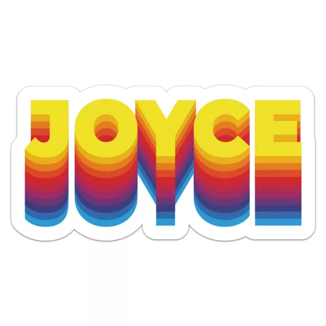 Rainbow Joyce Name Sticker Phone Decal Water Bottle Stickers Car Decals ...