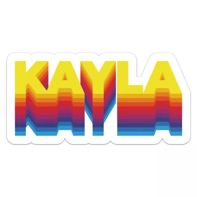 Rainbow Kayla Name Sticker Phone Decal Water Bottle Stickers Car Decals ...