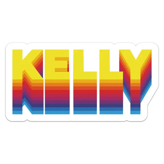 Rainbow Kelly Name Sticker Phone Decal Water Bottle Stickers Car Decals ...
