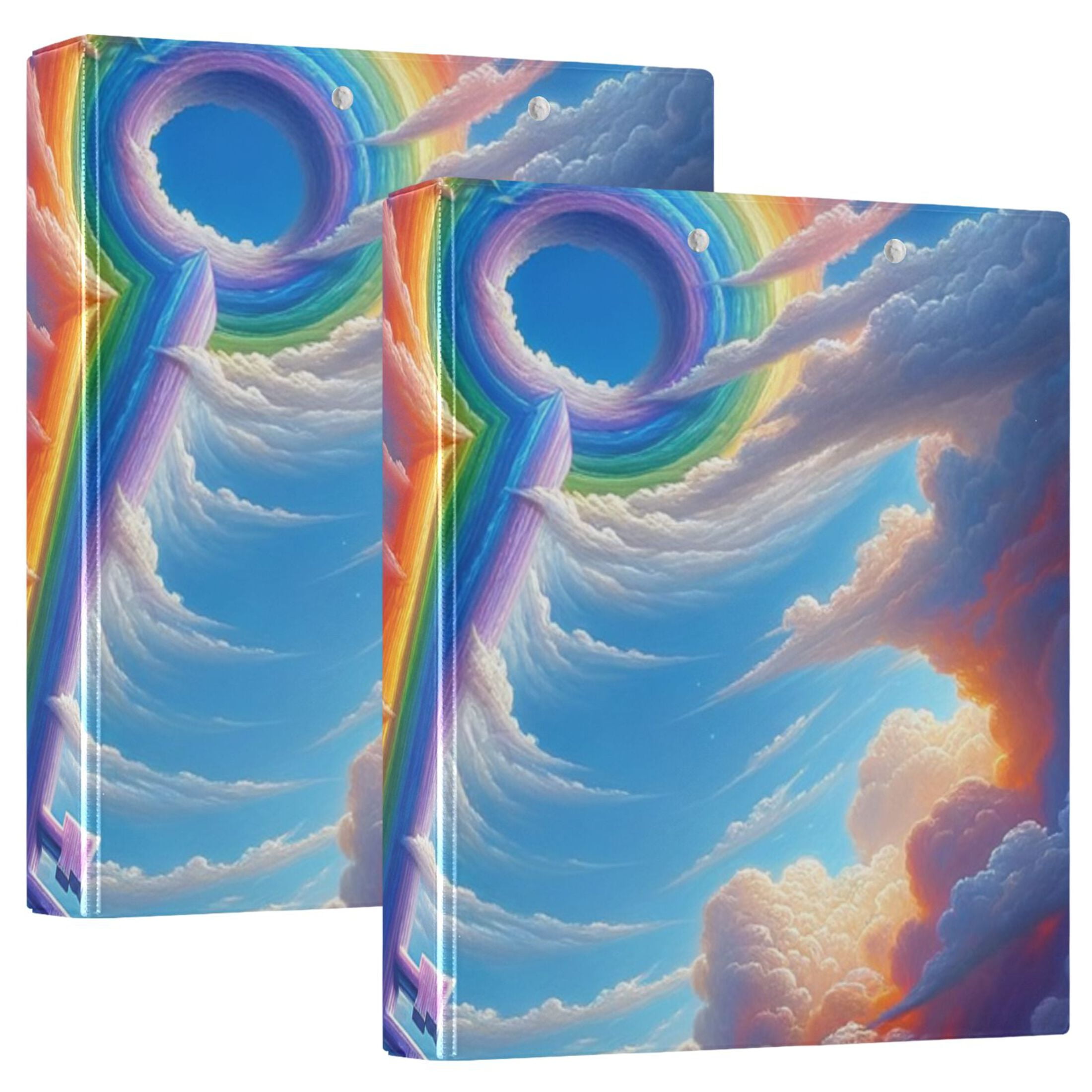 Rainbow Key 3 Ring Binders 1.5 inch Hardcover File Folders with ...