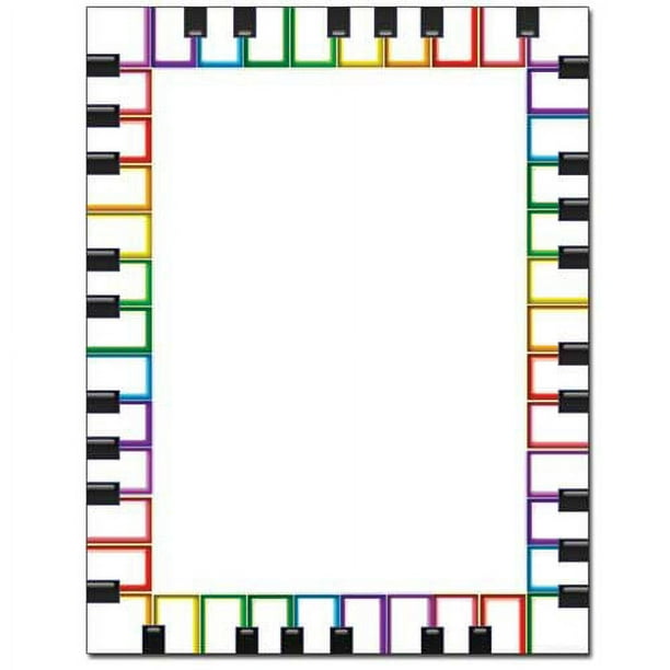 Rainbow Keyboard Letterhead Laser & Inkjet Printer Paper, 25 Sheets ...