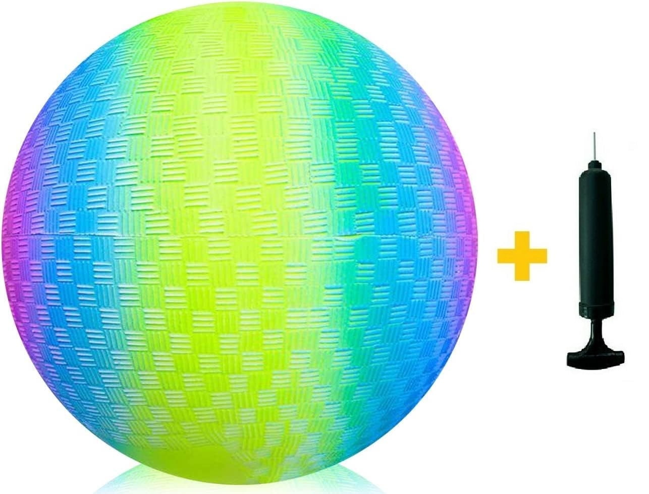 Rainbow Kickball for Kids Playground Balls 9" Kick Balls for Outside ...