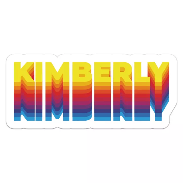 Rainbow Kimberly Name Sticker Phone Decal Water Bottle Stickers Car ...