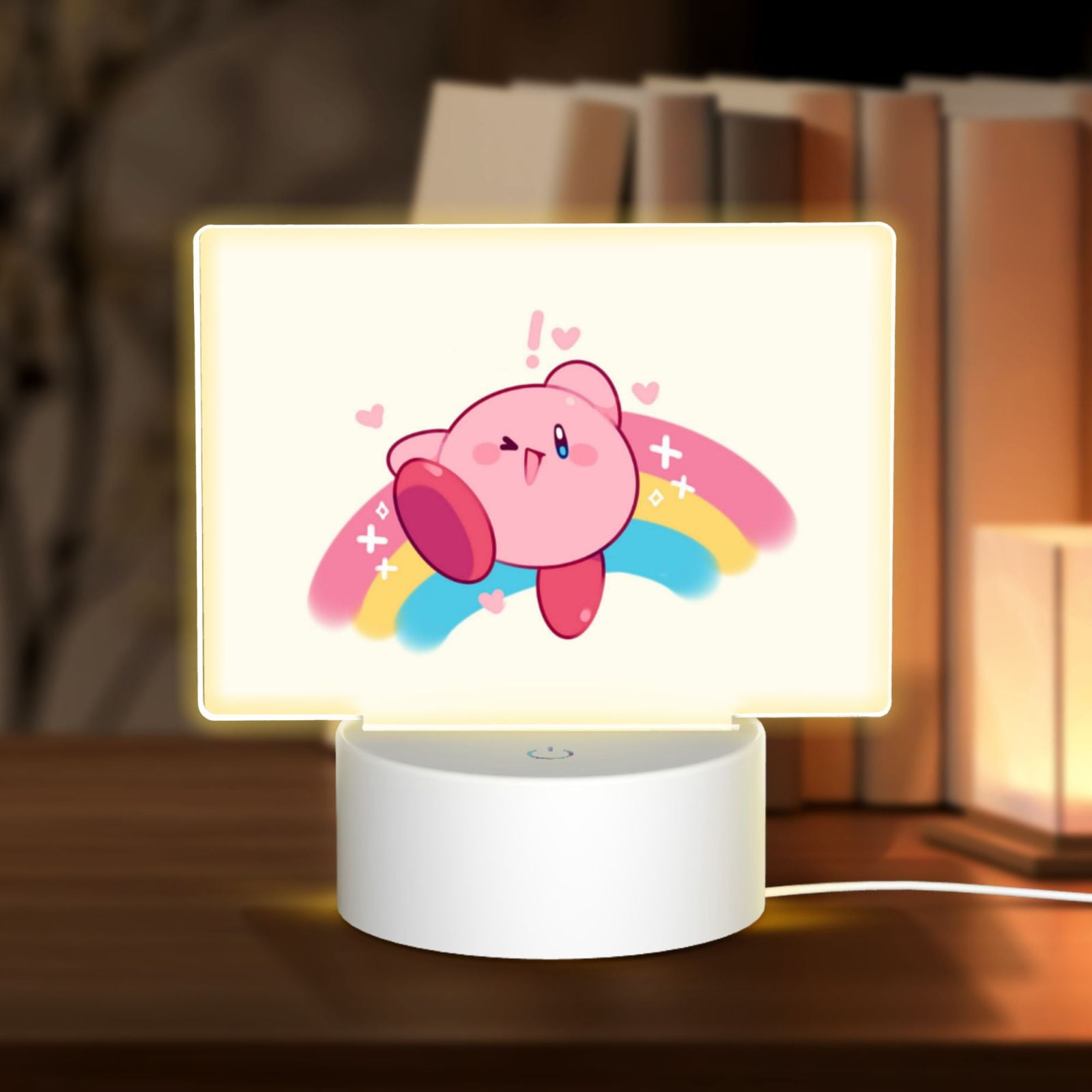 Rainbow Kirby Rectangular Acrylic Night Light Adjustable 3 Light Modes ...