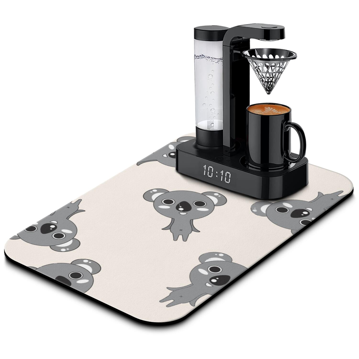 Rainbow Koala Coffee Bar Mat - Eco-Friendly Drying Mat, Fantasy Koala ...