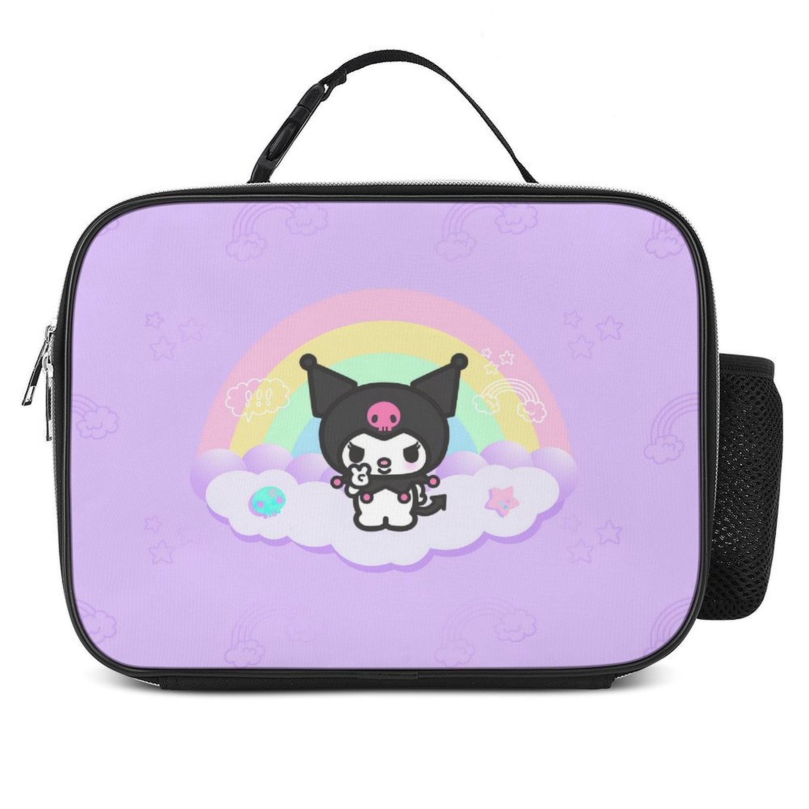 Rainbow Kuromi Portable Lunch Bag Insulated Lunch Box Reusable Lunchbag ...