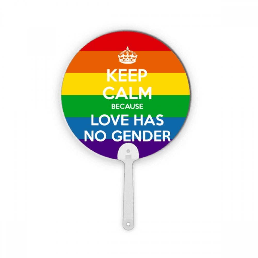 Rainbow LGBT Art Deco Fashion Plastic Round Handheld Fan Decorations ...