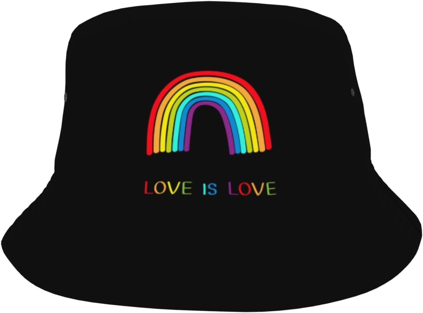 Rainbow LGBT Gay Pride Bucket Hats for Women Men Wide Brim Summer Travel Packable LGBT Bucket ...