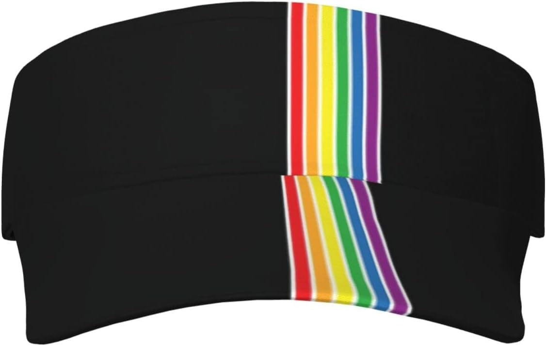 Rainbow LGBT Gay Pride Sun Hat Women Sun Beach Visor Cap Sun Protection ...
