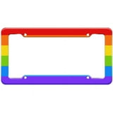 Rainbow LGBTQ Gay Pride Pattern License Plate Frame - Walmart.com