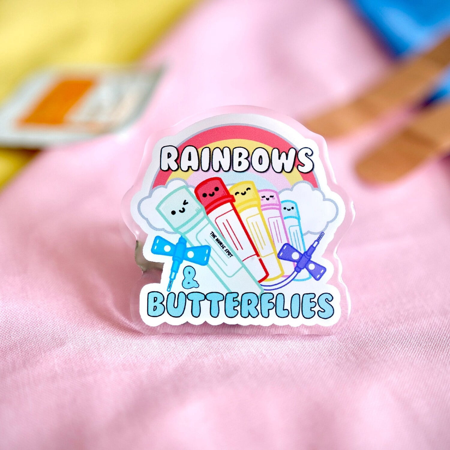 Rainbow Lab Tubes Badge Reel, Nurse Phlebotomy Charm - Walmart.com