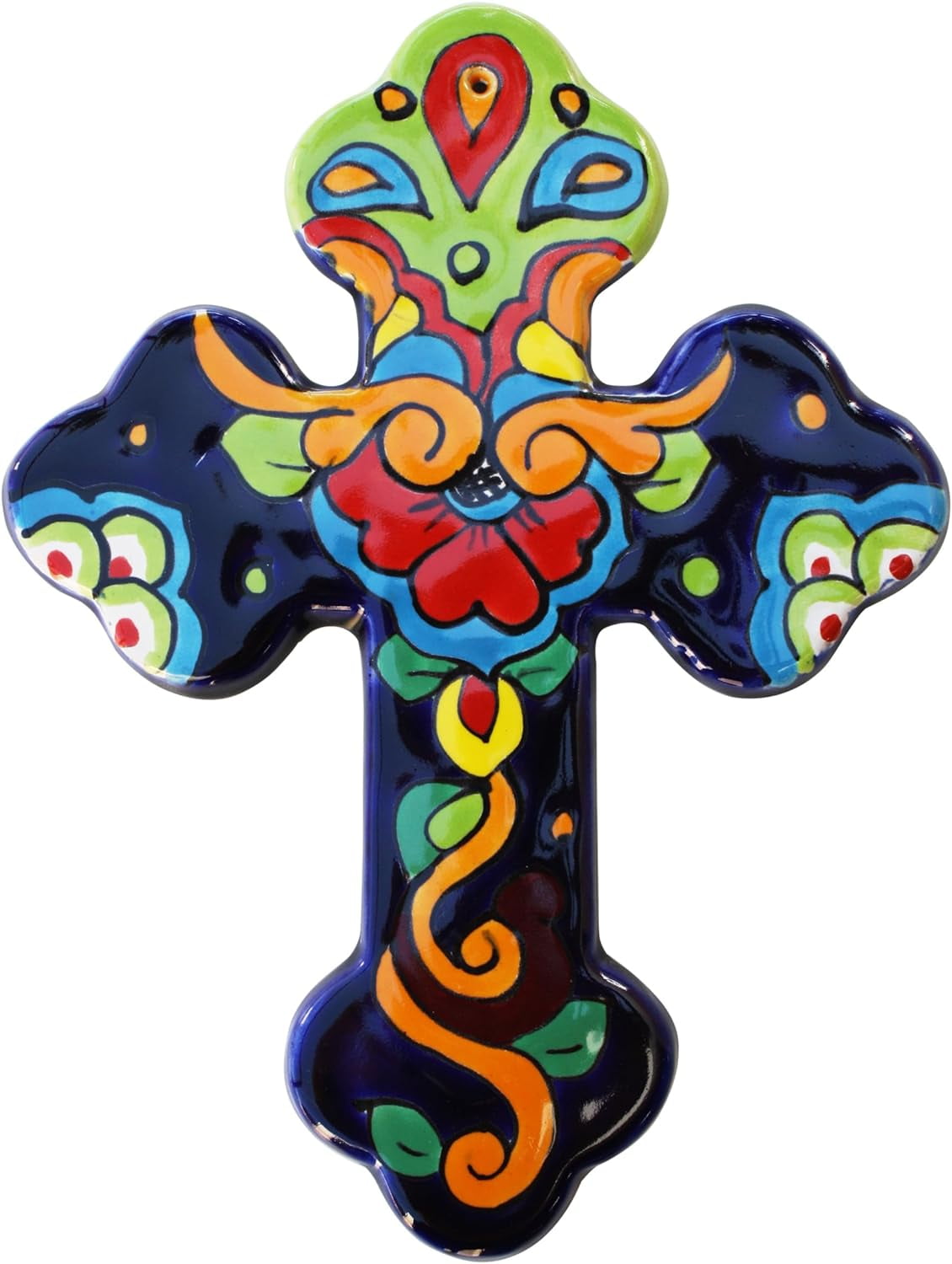 Rainbow Large Talavera Mexican Cross - Walmart.com