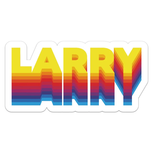 Rainbow Larry Name Sticker Phone Decal Water Bottle Stickers Car Decals ...