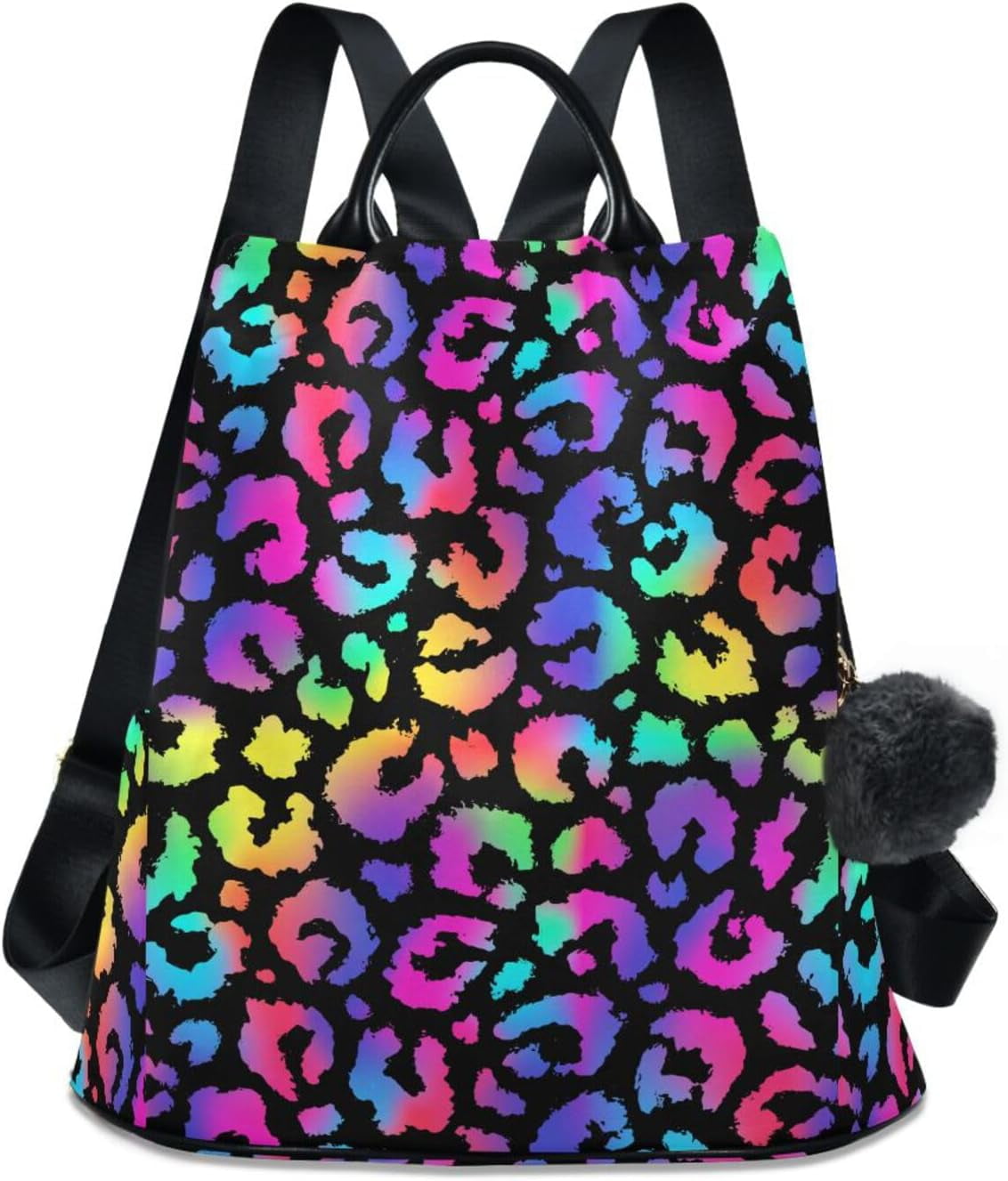 Rainbow Leopard Print Cheetah Colorful Backpack Purse for Women Anti ...