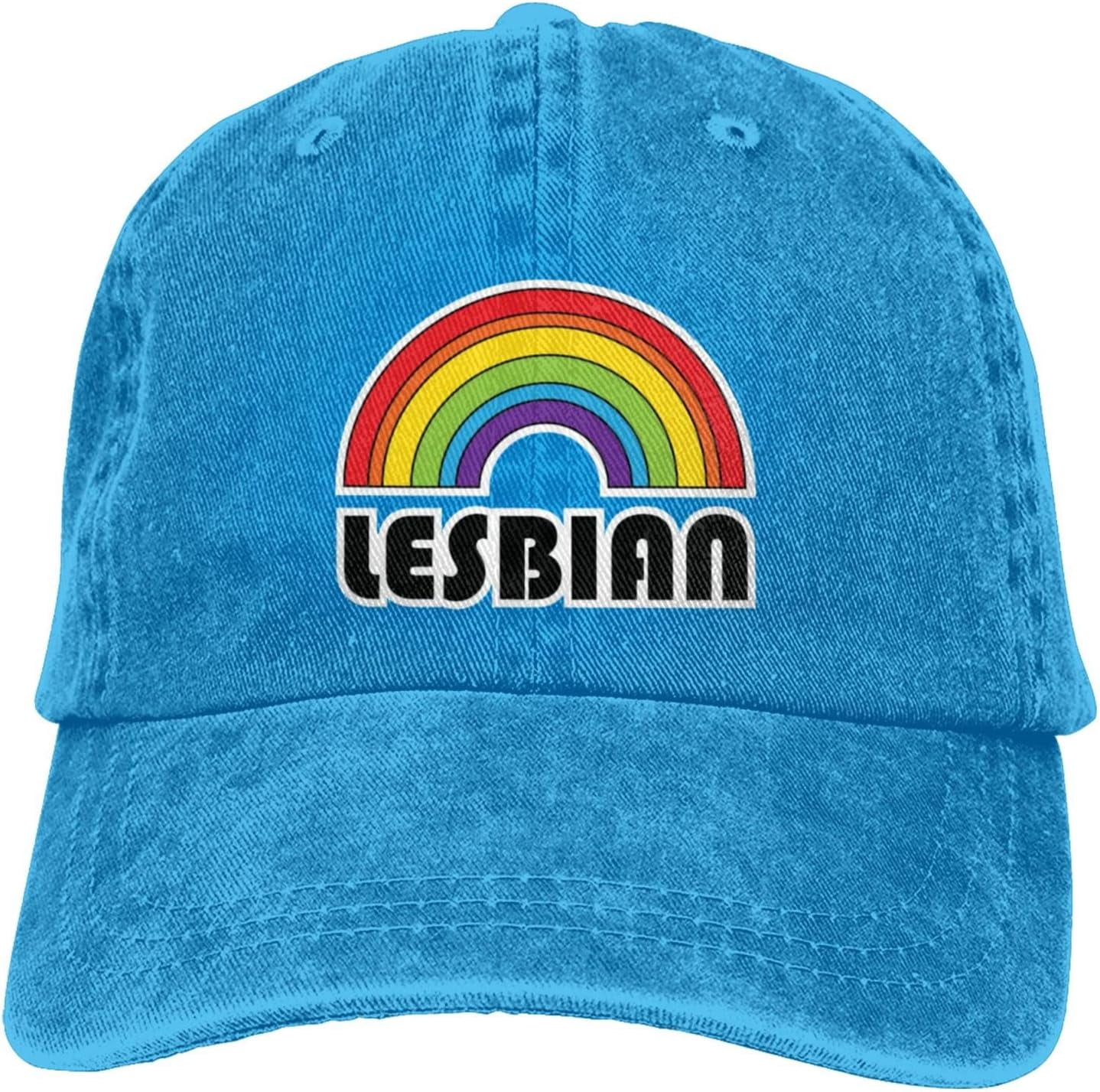 Rainbow Lesbian LGBT Trucker Hat LGBT Pride Baseball Cap Black ...