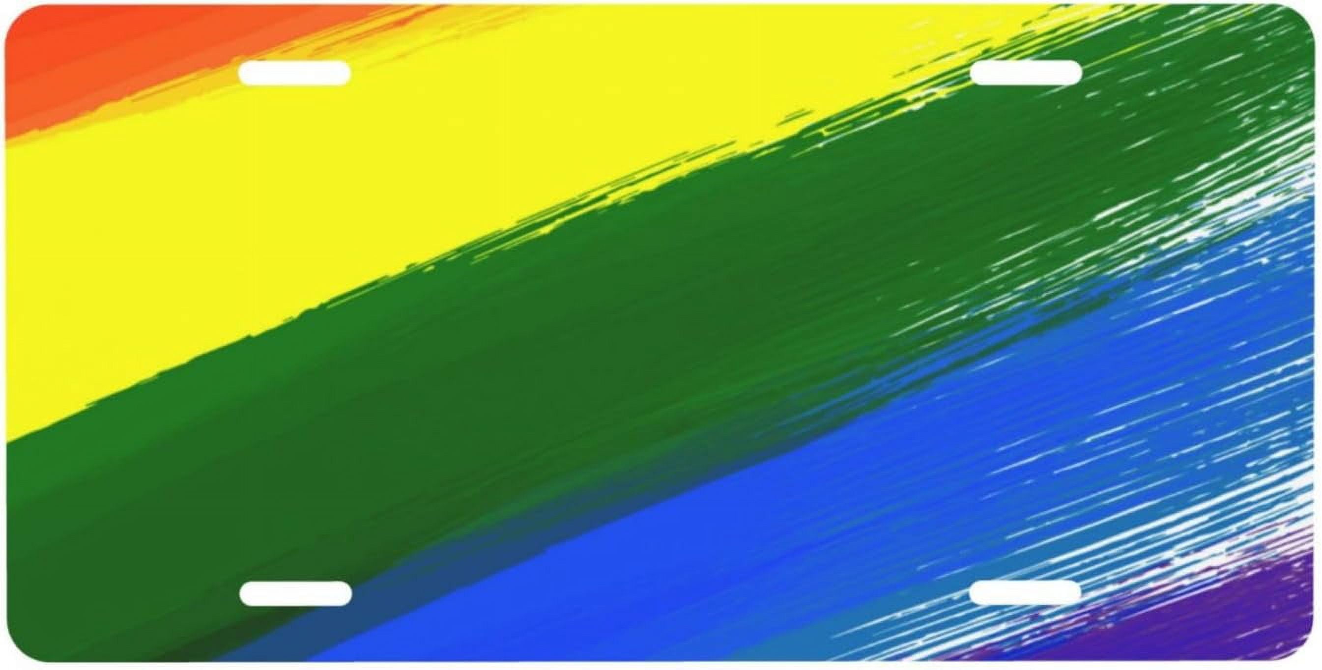 Rainbow License Plates, Decorative Car Front License Plate Metal Car ...