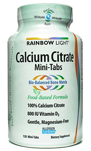 Rainbow Light Calcium Citrate Mini-Tabs 120 Tab - Walmart.com