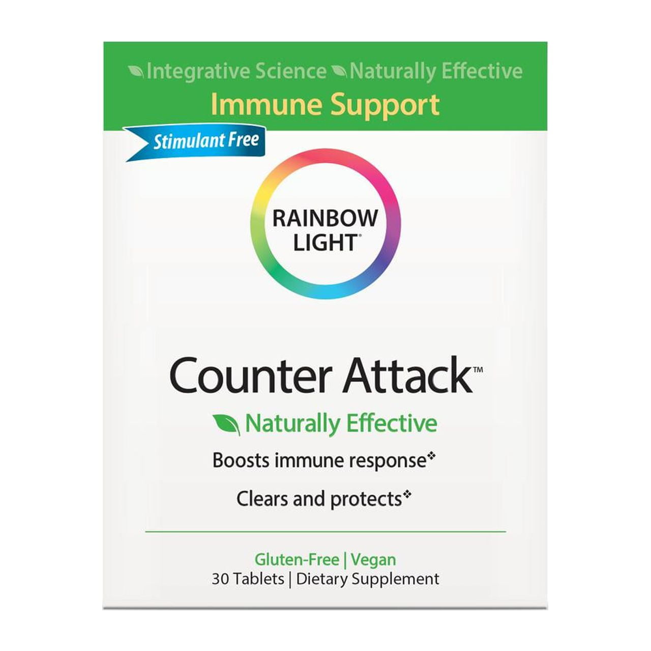 Rainbow Light Counter Attack Gluten Free Dietary Supplement Tablets, 30 ...