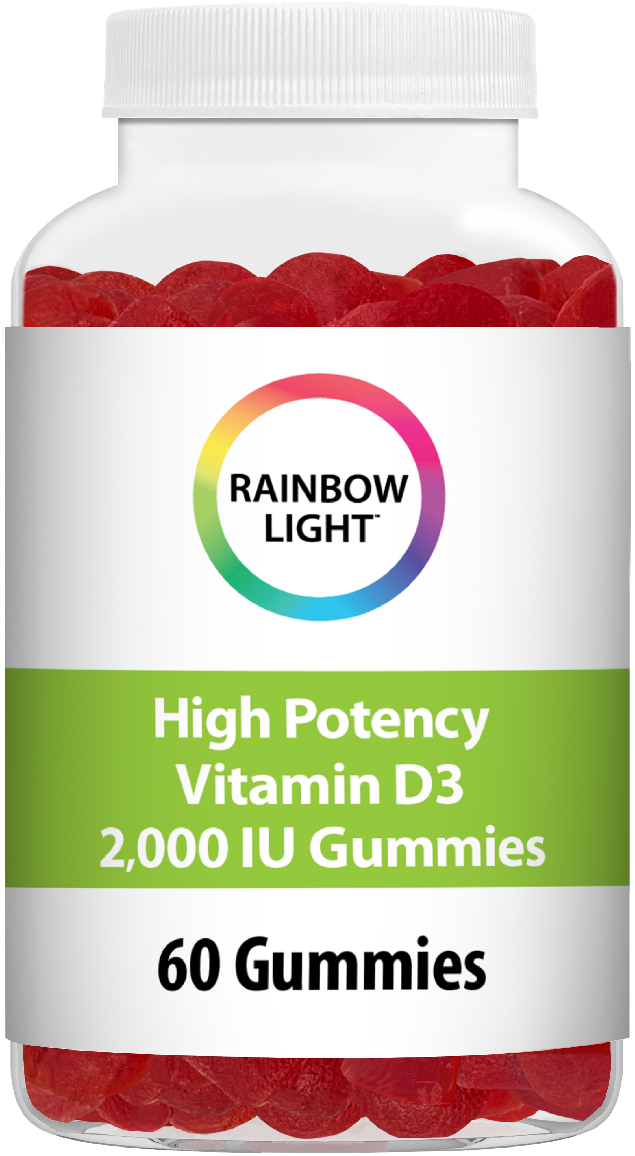 Rainbow Light High Potency Gluten Free Vitamin D3 Gummies, Peach, 2000 ...