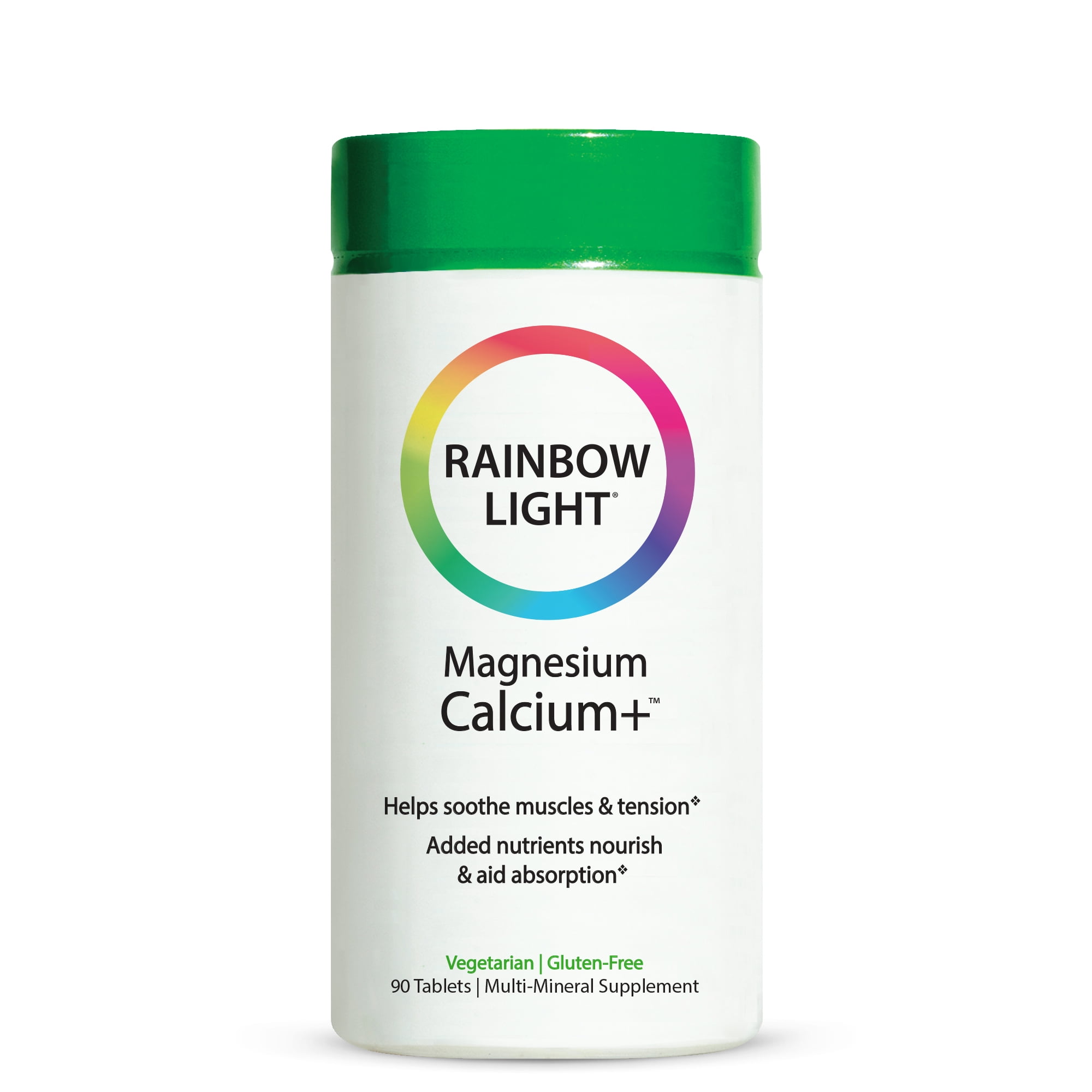 Rainbow Light Magnesium Calcium + Vitamins, Minerals Supplement, 90 ...