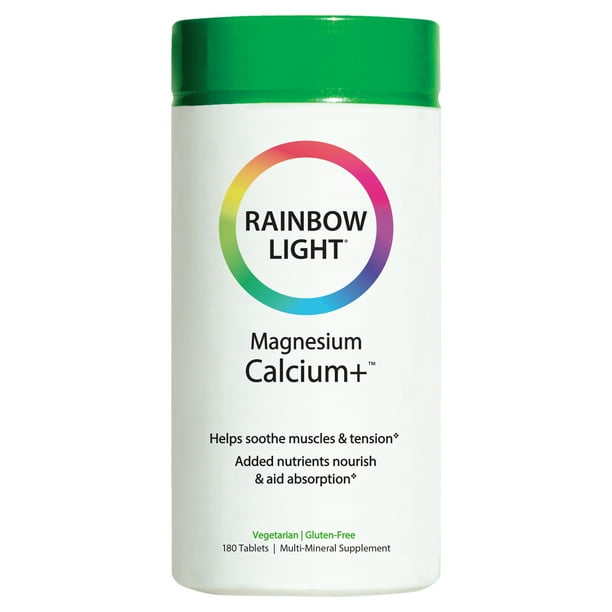 Rainbow Light - Magnesium Calcium + - Vitamin D - 500mg Calcium, 400 IU ...
