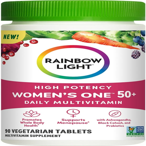 Rainbow Light Women's One 50+ Multivitamin Tablets with Ashwagandha, 90 Count - Walmart.com
