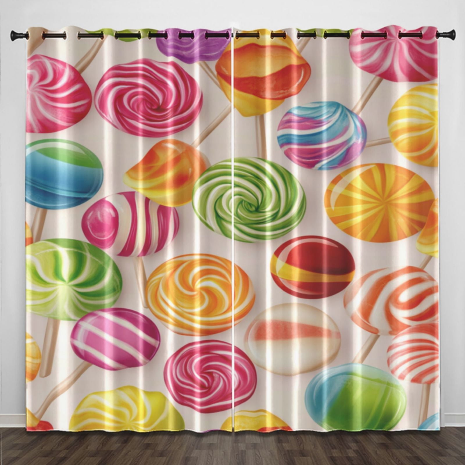 Rainbow Lollipop (12) Curtains 2 Panels Set Blackout For Bedroom Living ...