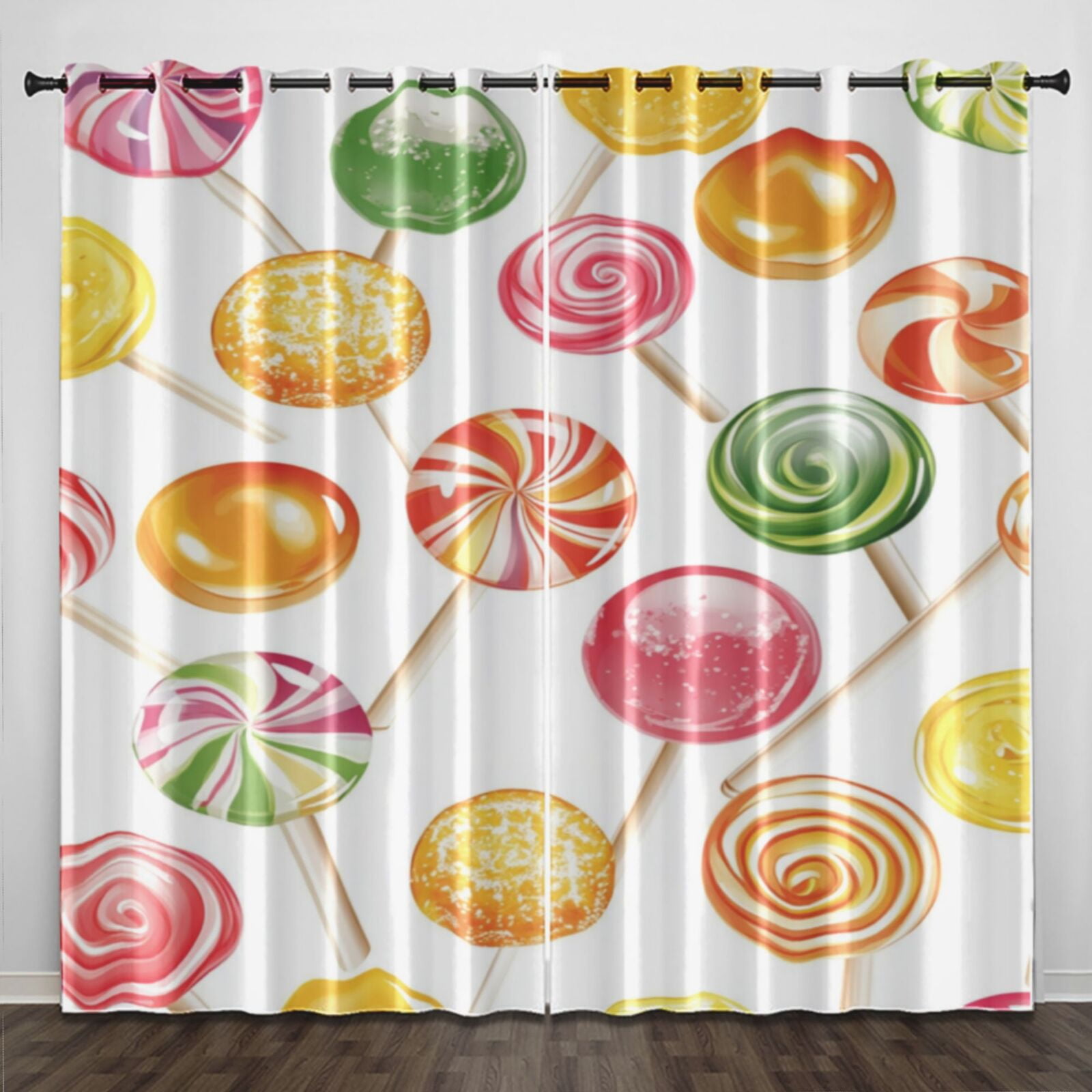 Rainbow Lollipop (46) Curtains 2 Panels Set Blackout For Bedroom Living ...