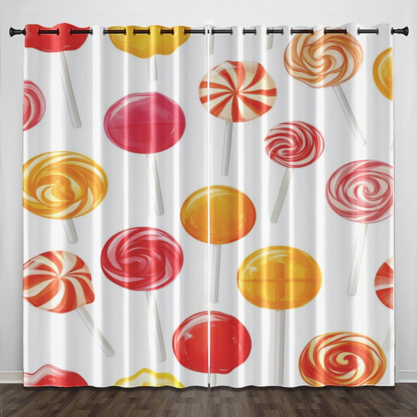 Rainbow Lollipop (64) Curtains 2 Panels Set Blackout For Bedroom Living ...