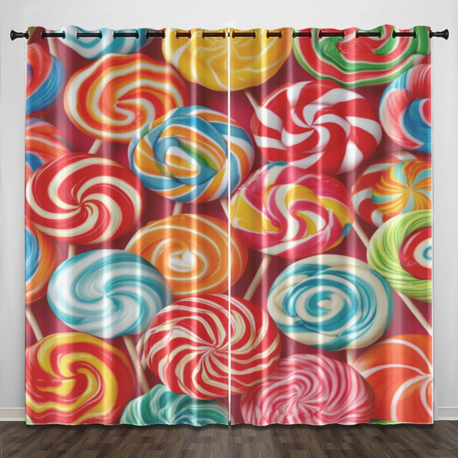 Rainbow Lollipop (73) Curtains 2 Panels Set Blackout For Bedroom Living ...