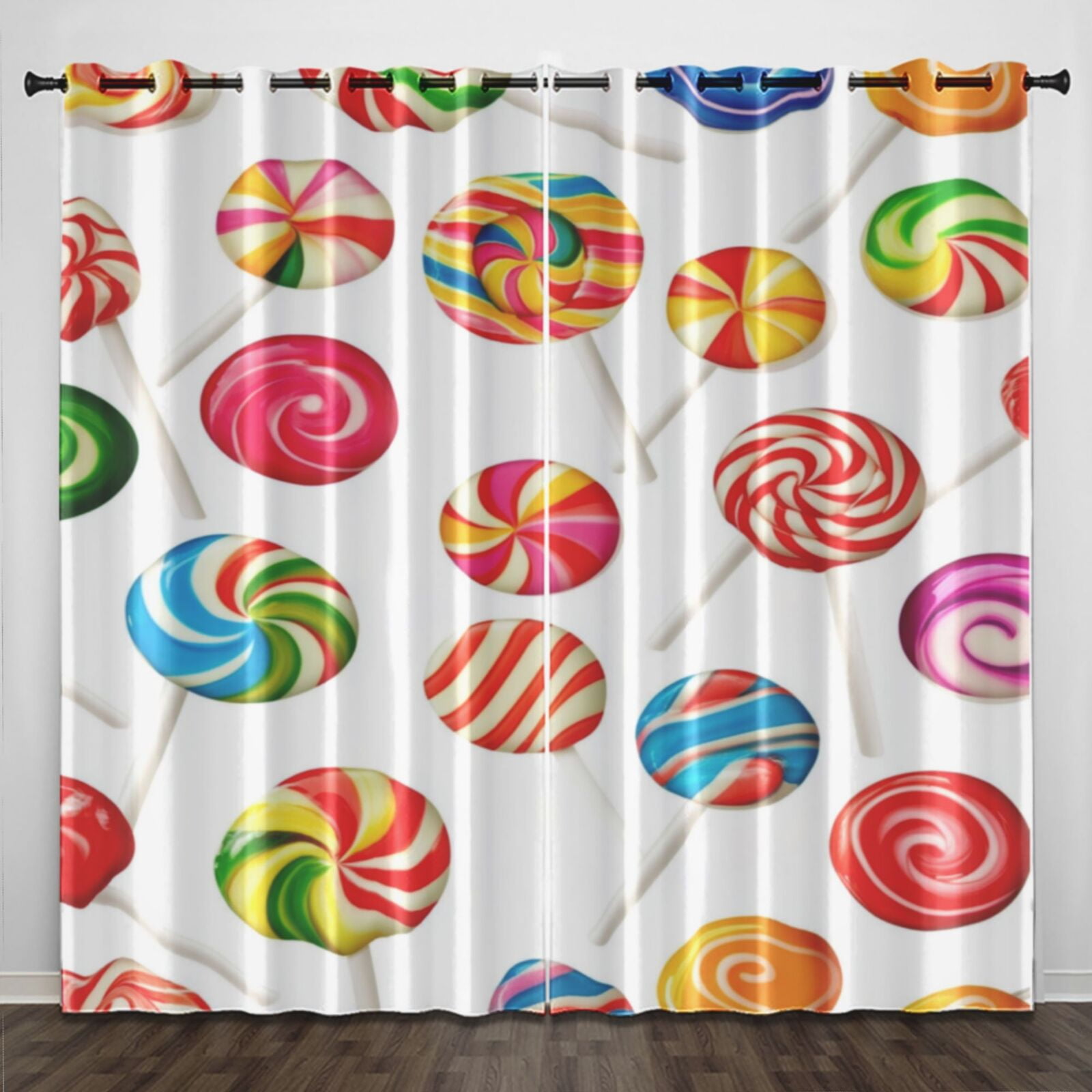 Rainbow Lollipop (8) Curtains 2 Panels Set Blackout For Bedroom Living ...