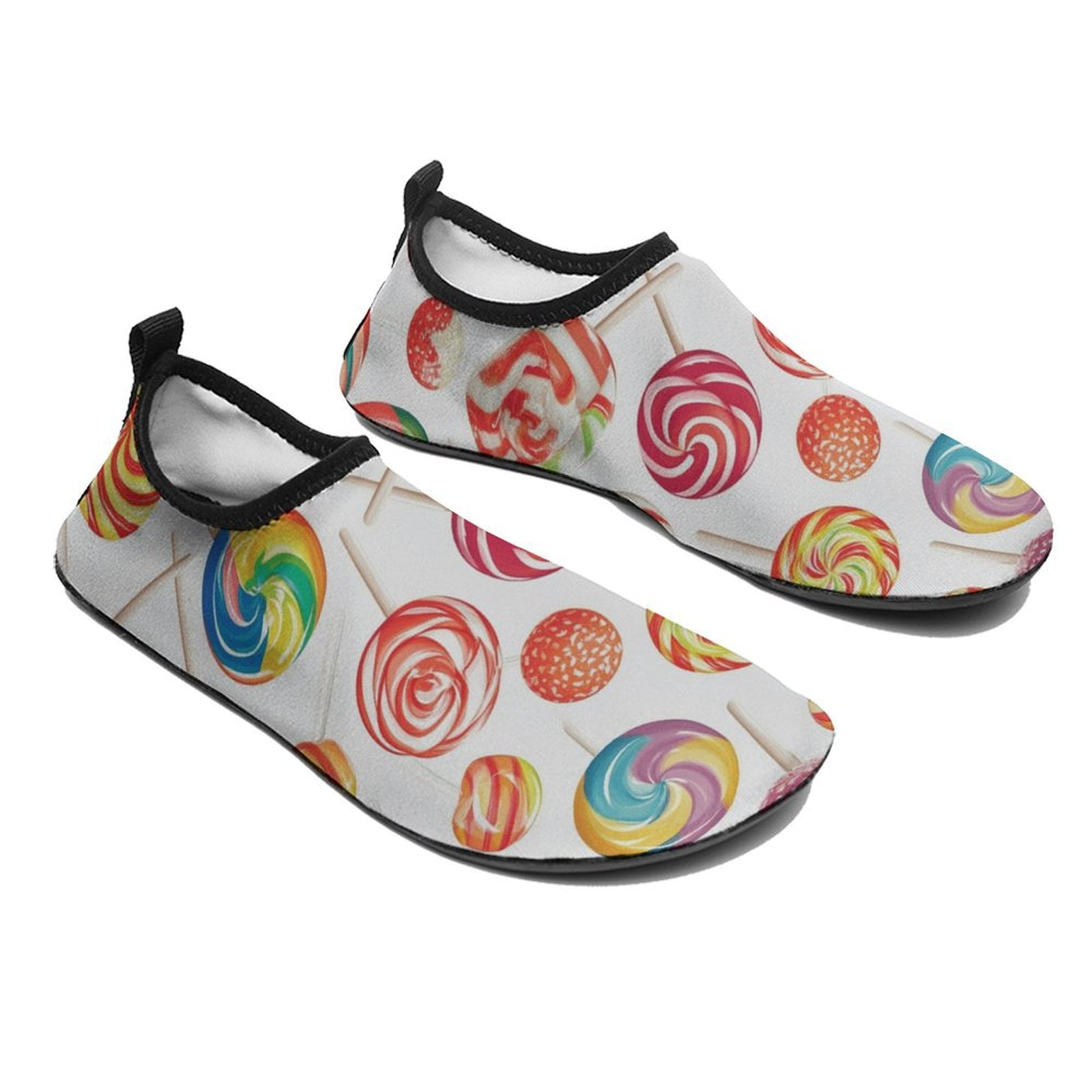 Rainbow Lollipop Water Shoes Beach Slip-on Shoes for Men Women Swim ...