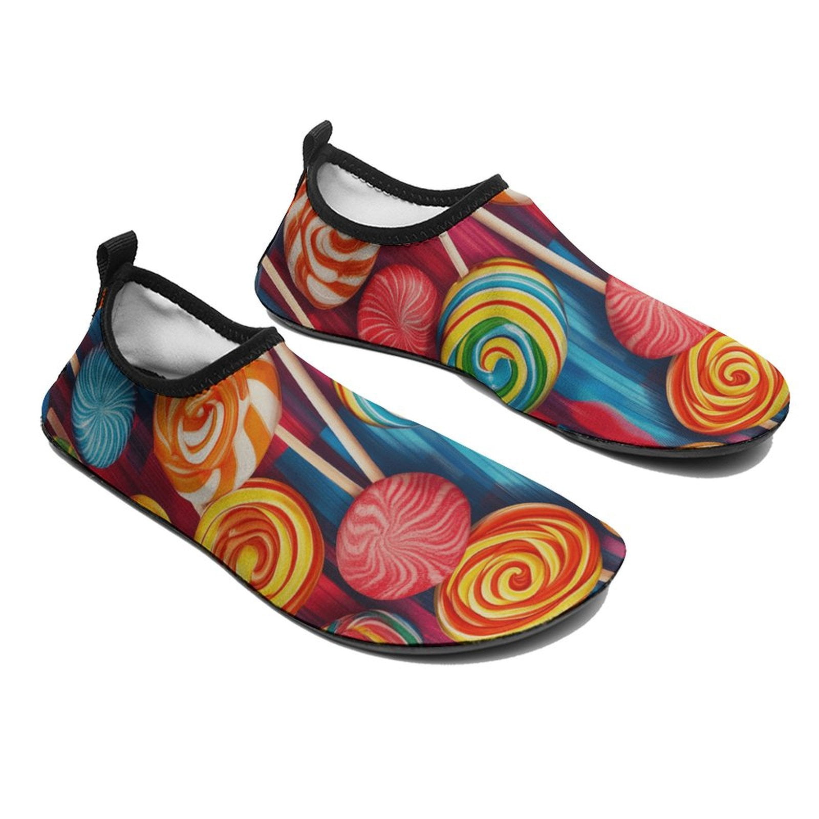 Rainbow Lollipop Water Shoes Beach Slip-on Shoes for Men Women Swim ...