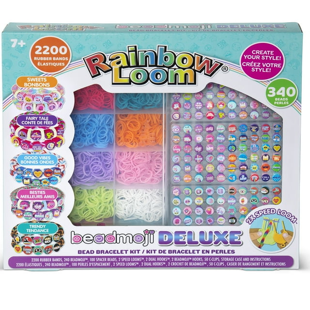 Rainbow Loom Beadmoji Deluxe - Kids DIY Craft Set, Rubber Band & Bead ...