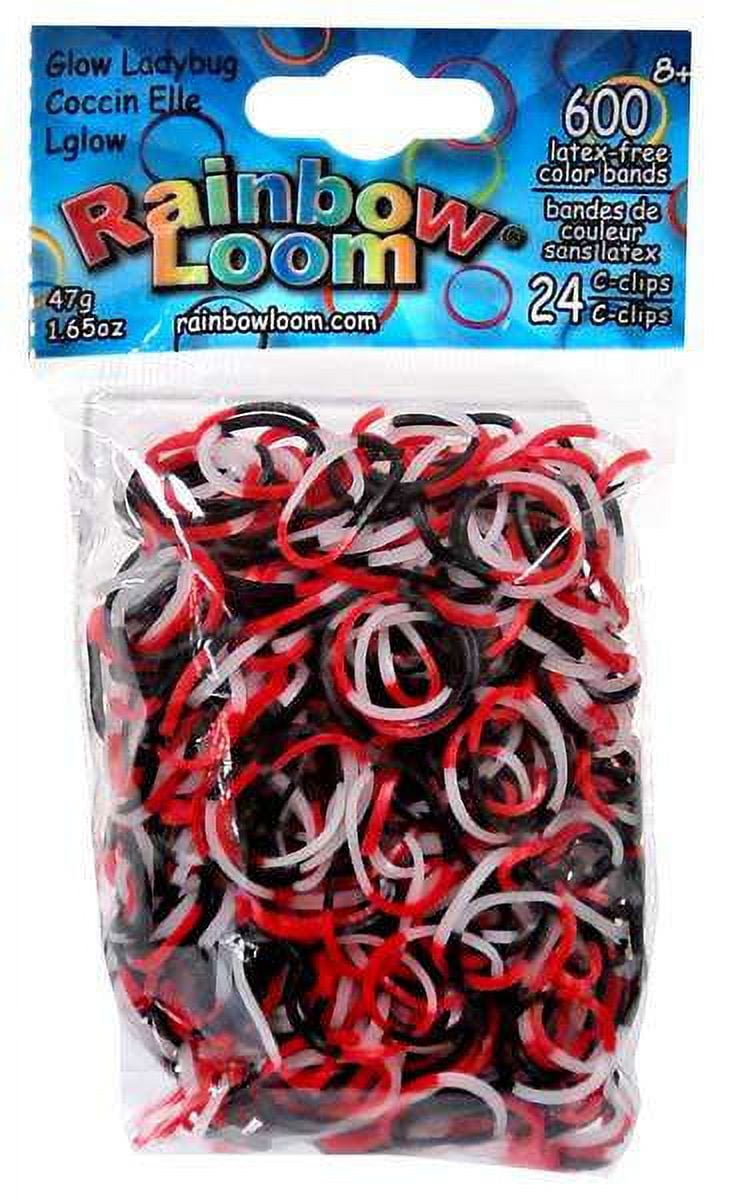 Rainbow Loom Lady Bug Rubber Bands with 24 C-Clips (600 Count ...