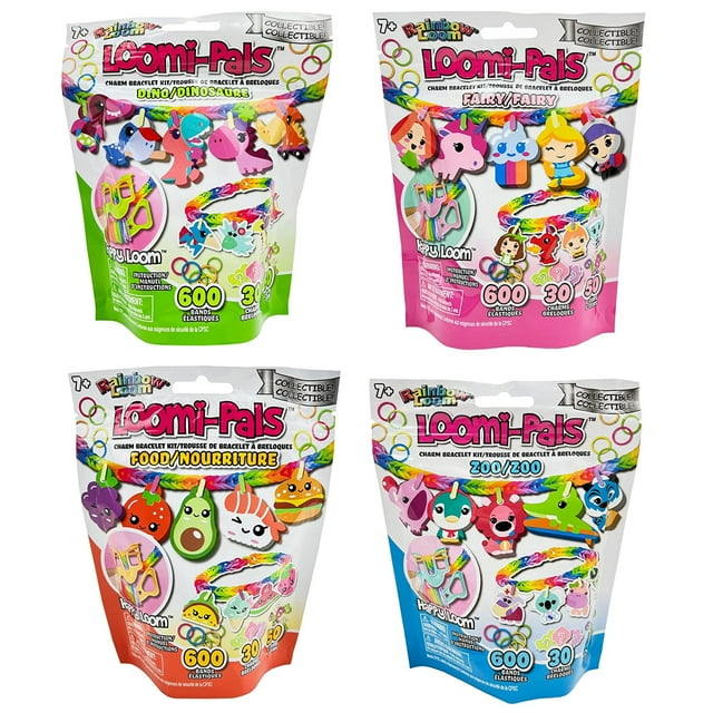 Rainbow Loom: Loomi-Pals Collectible 4 PK Bundle: Zoo, Dino, Fairy ...
