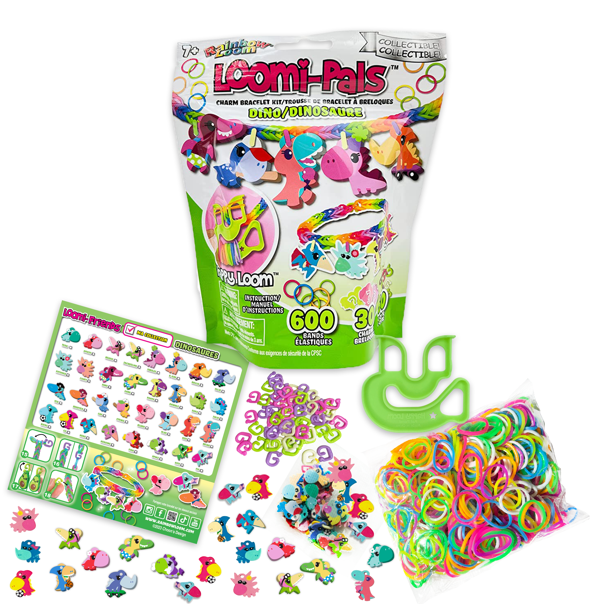 Rainbow Loom Loomi-Pals Charm Bracelet Kit with Collectible Charms ...