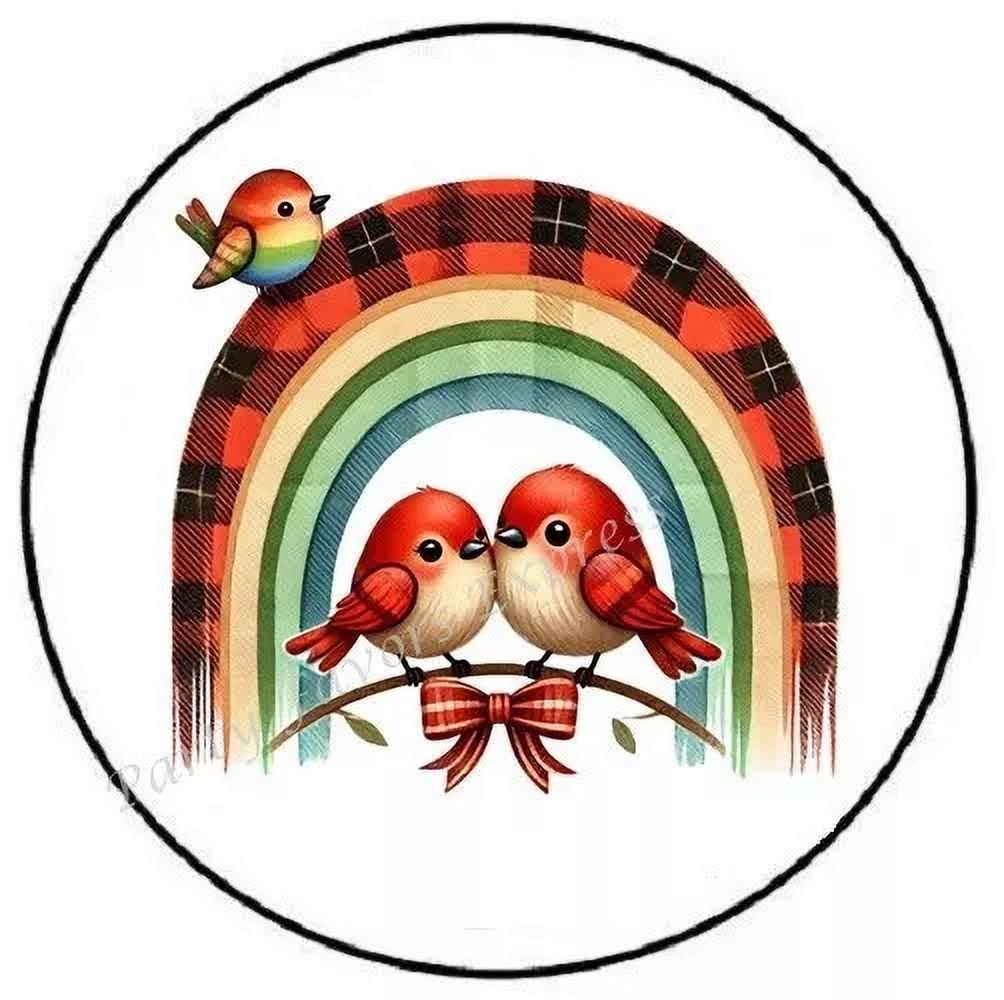 Rainbow Love Birds Valentines Day Stickers Party Favors Phone Decal ...
