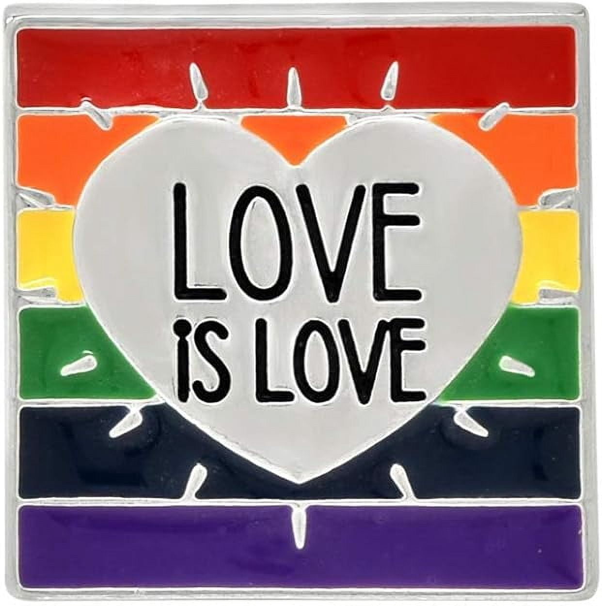 Rainbow Love Is Love LGBTQ Gay Pride Pins - 10 pins - Walmart.com